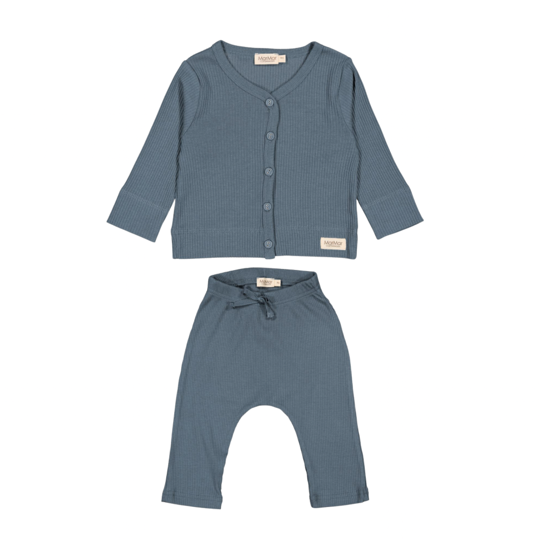 Cardigan and Pico Pants Set in Ocean – Poppy and Prince