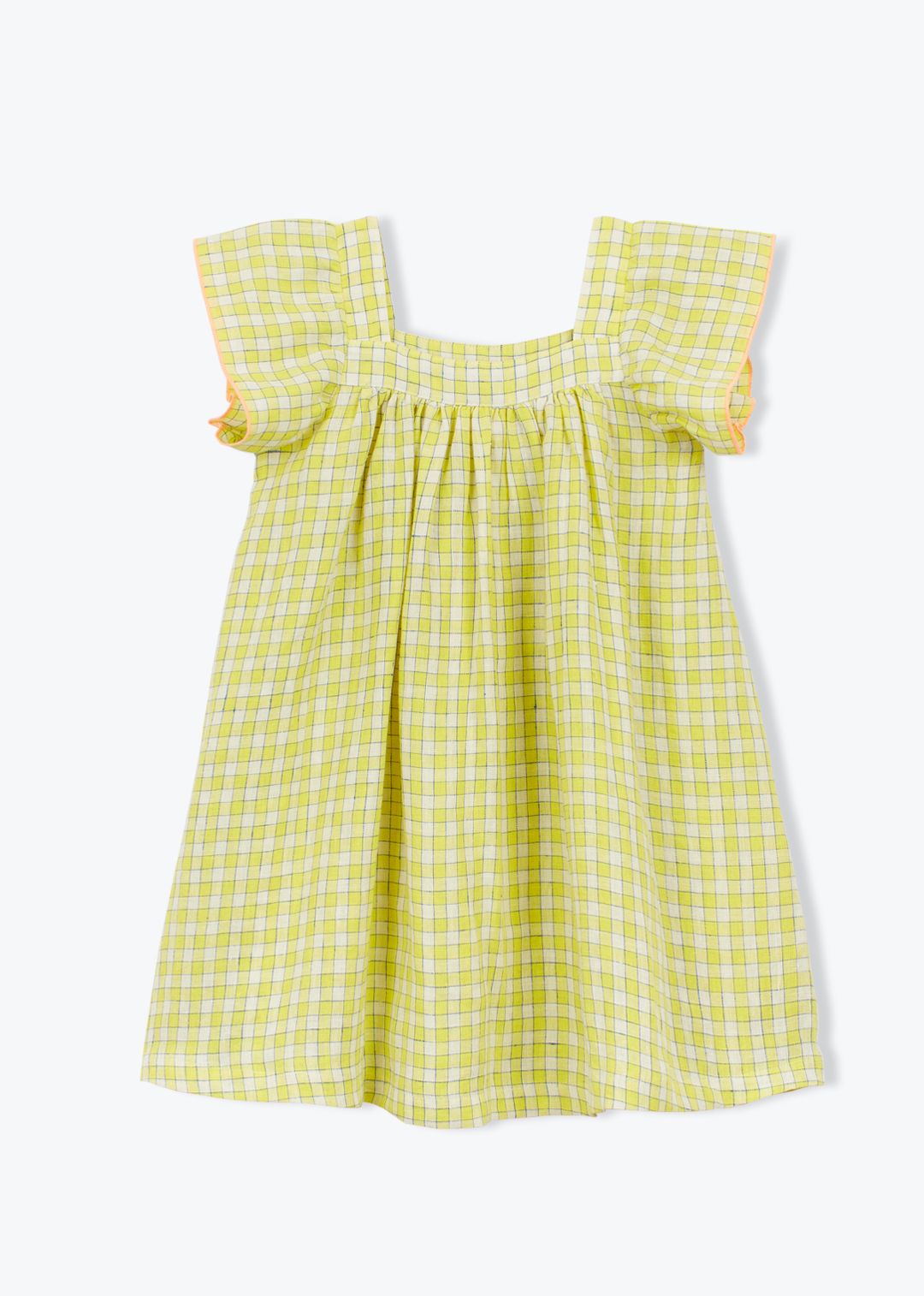 Chartreuse Check Dress – Poppy and Prince